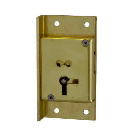 Cupboard Locks - ASEC CUT CUPBOARD LOCK 2" 4 LEVER BRASS LEFT HAND ...