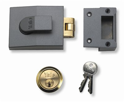 Rim Night Latches Complete with Cylinder & Keys - YALE 81 ROLLER BOLT ...