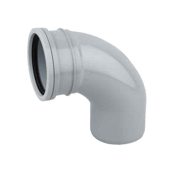 Osma 4" Soil Waste Pipe | Fittings - OSMASOIL 4S161 GREY 4" S/S BEND 87 ...