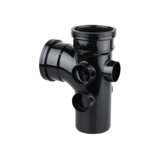 Osma 4" Soil Waste Pipe | Fittings - OSMASOIL 4S195 BLACK S/S 5 BOSS ...