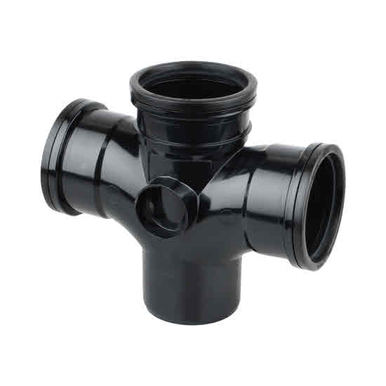 Osma 4" Soil Waste Pipe | Fittings - OSMASOIL 4S230 BLACK S/S DOUBLE ...