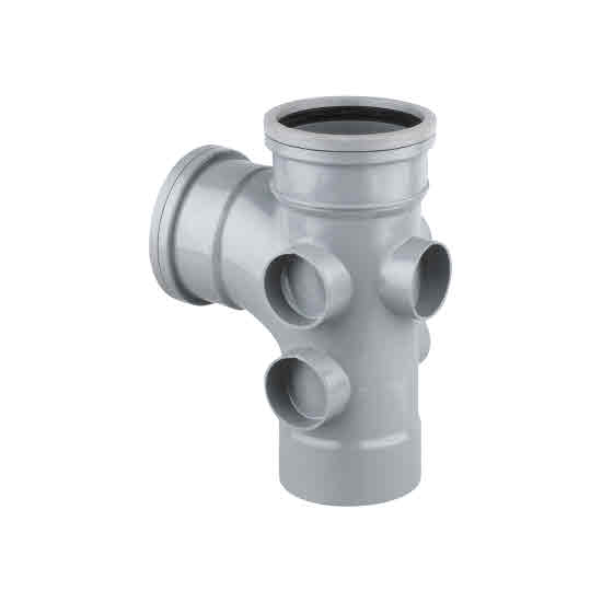 Osma 4" Soil Waste Pipe | Fittings - OSMASOIL 4S395 GREY S/SW 5 BOSS ...